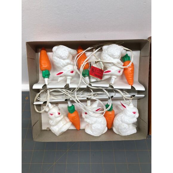 Unknown | Holiday | Vintage Blow Mold Easter White Bunny And Carrot ...